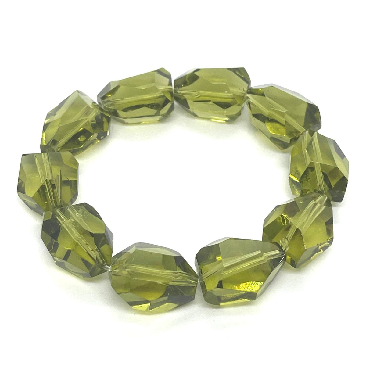 Olive Crystal Stretch Bracelet – Deborah Grivas